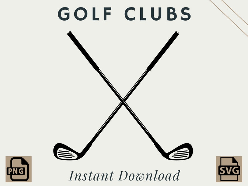 Golf Clubs | PNG | SVG | Digital Download | Printable - Etsy