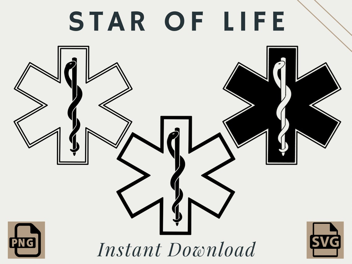 Star of Life PNG SVG Digital Download Printable - Etsy