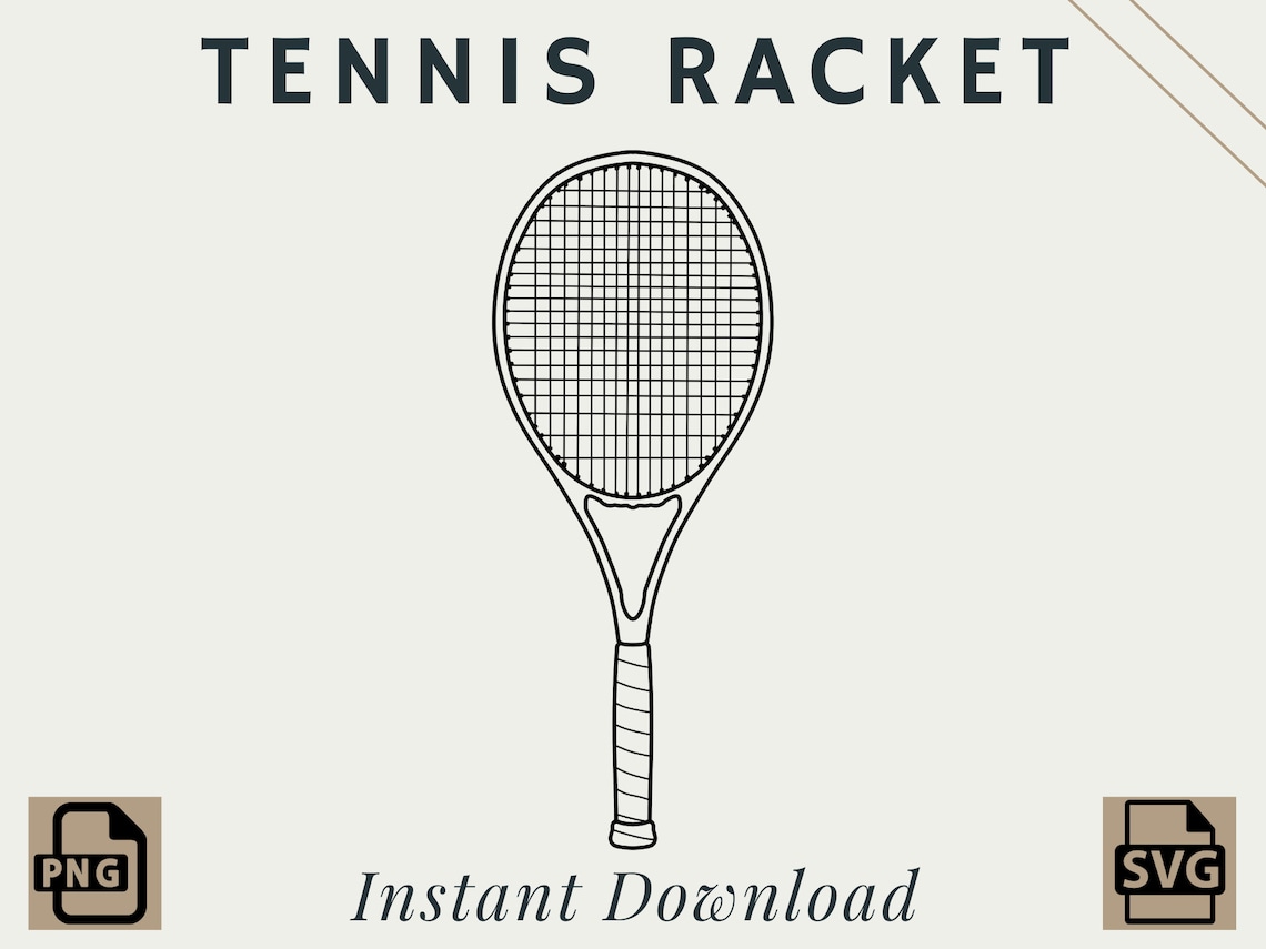 Tennis Racket | PNG | SVG | Digital Download | Printable - Etsy