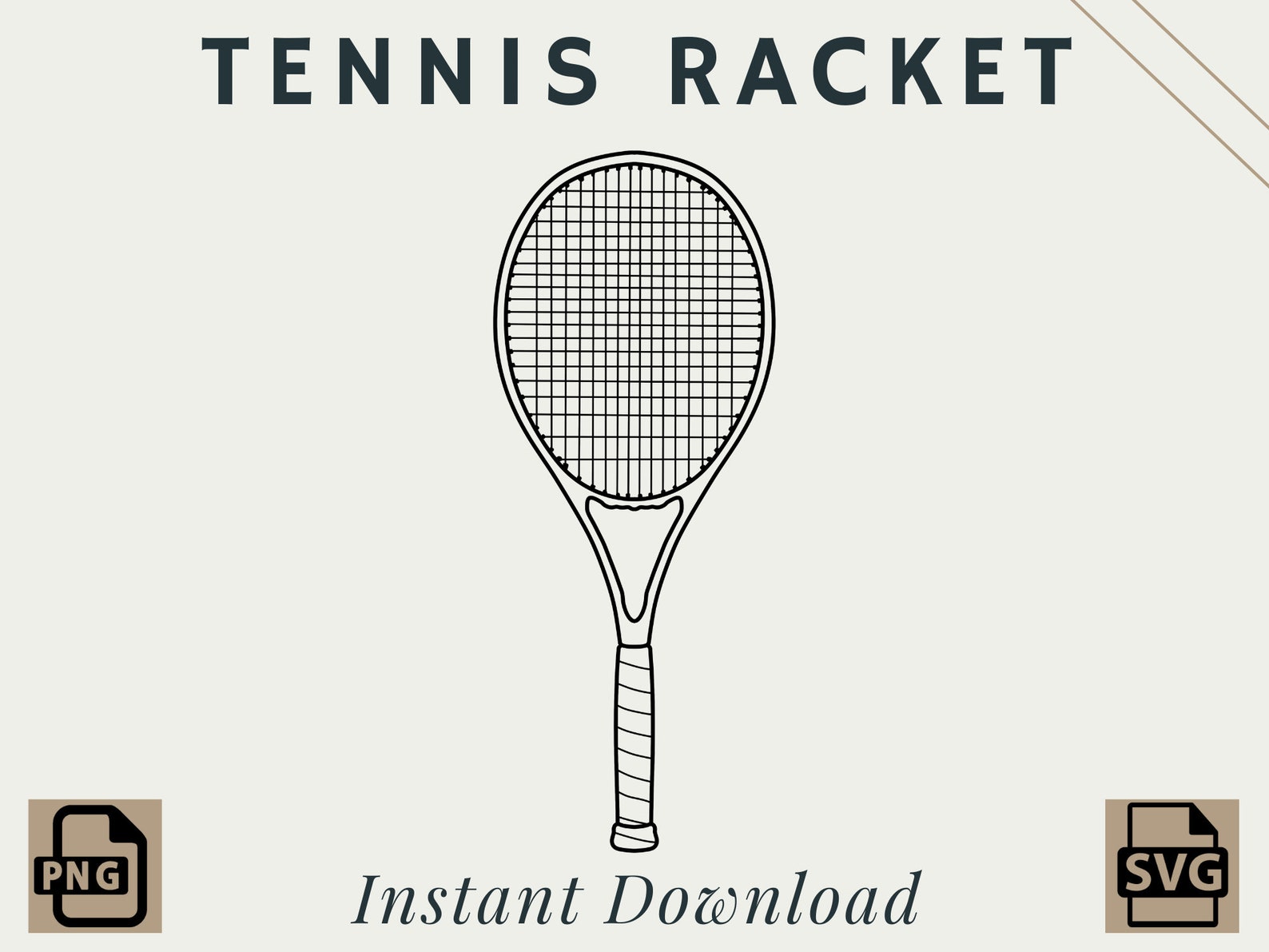 Tennis Racket | PNG | SVG | Digital Download | Printable - Etsy