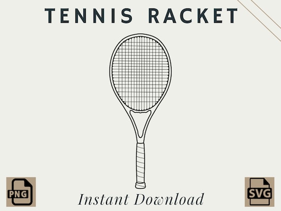Tennis Racket PNG SVG Digital Download Printable - Etsy