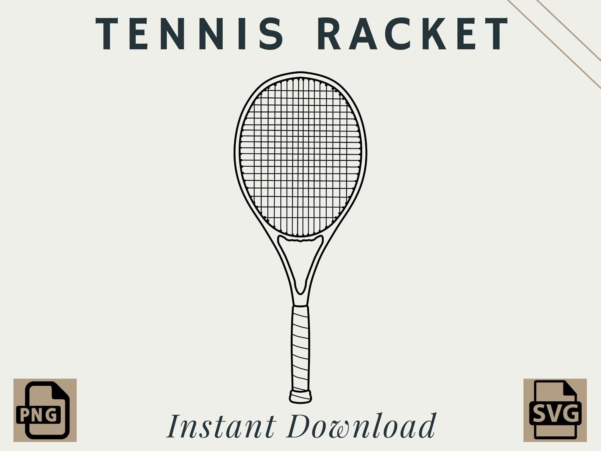 Tennis Racket | PNG | SVG | Digital Download | Printable - Etsy