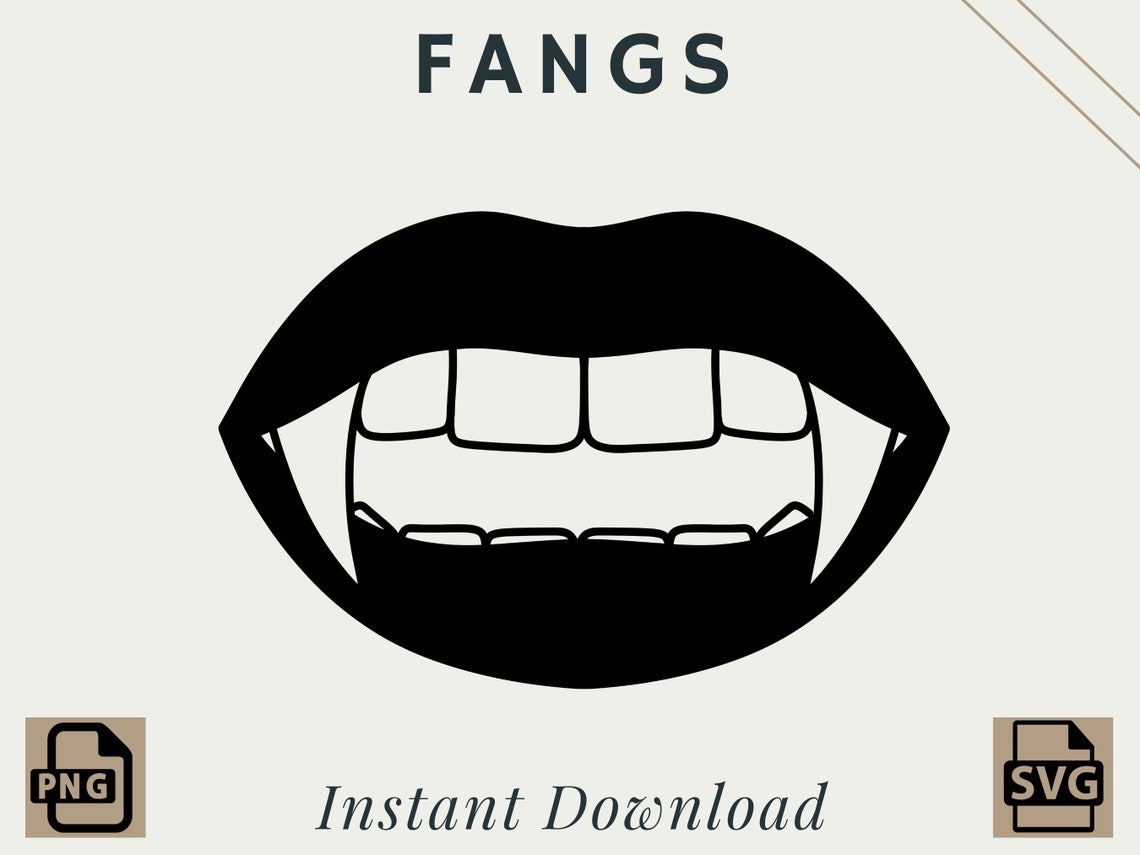 Halloween Fangs PNG SVG Digital Download Printable - Etsy