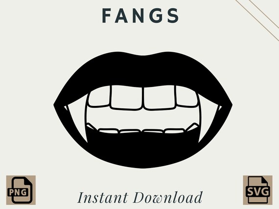 Halloween Fangs PNG SVG Digital Download Printable - Etsy