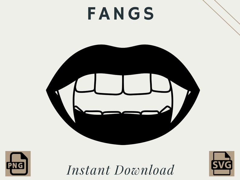 Halloween Fangs PNG SVG Digital Download Printable - Etsy