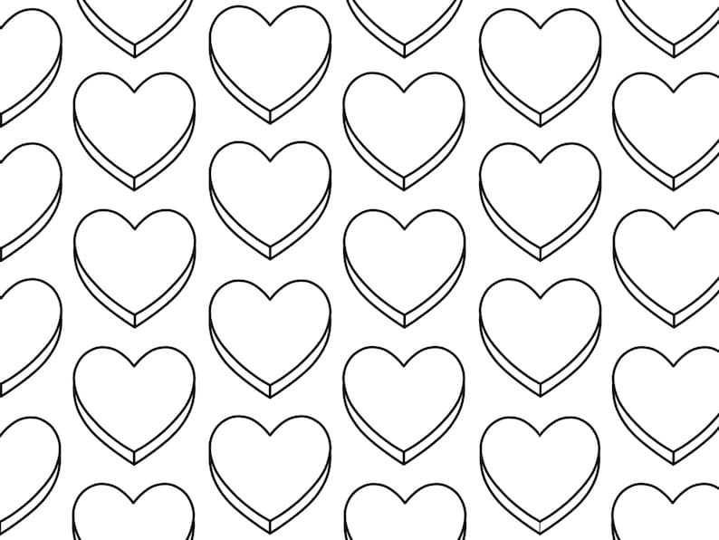 Candy Heart Pattern PNG SVG Digital Download Printable - Etsy