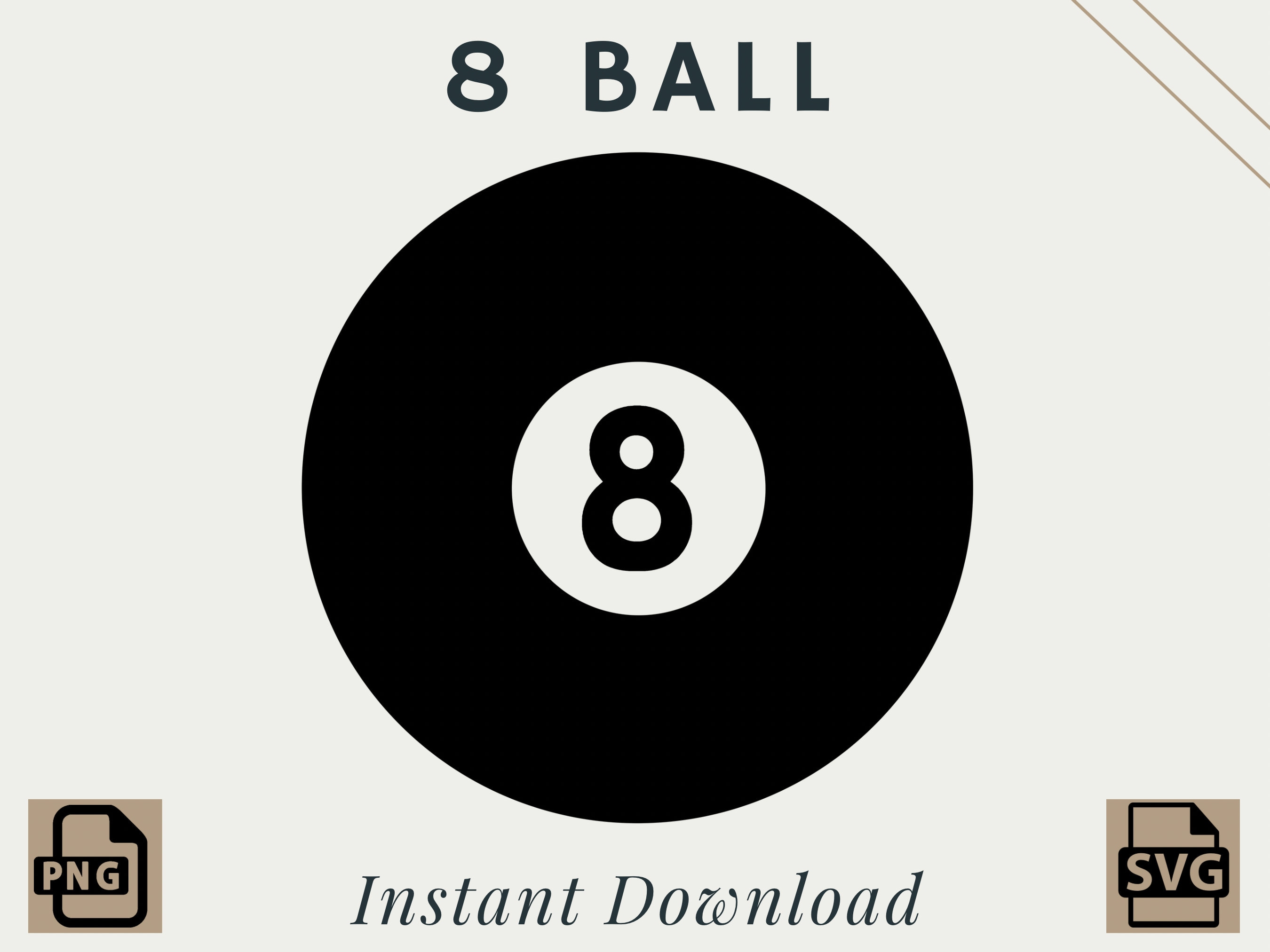 8 Ball | PNG | SVG | Digital Download | Printable - Etsy