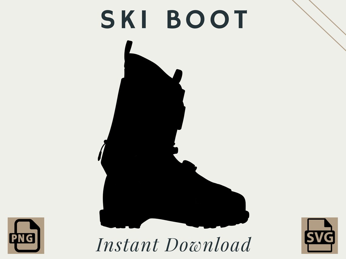 Ski Boot PNG SVG Digital Download Printable - Etsy