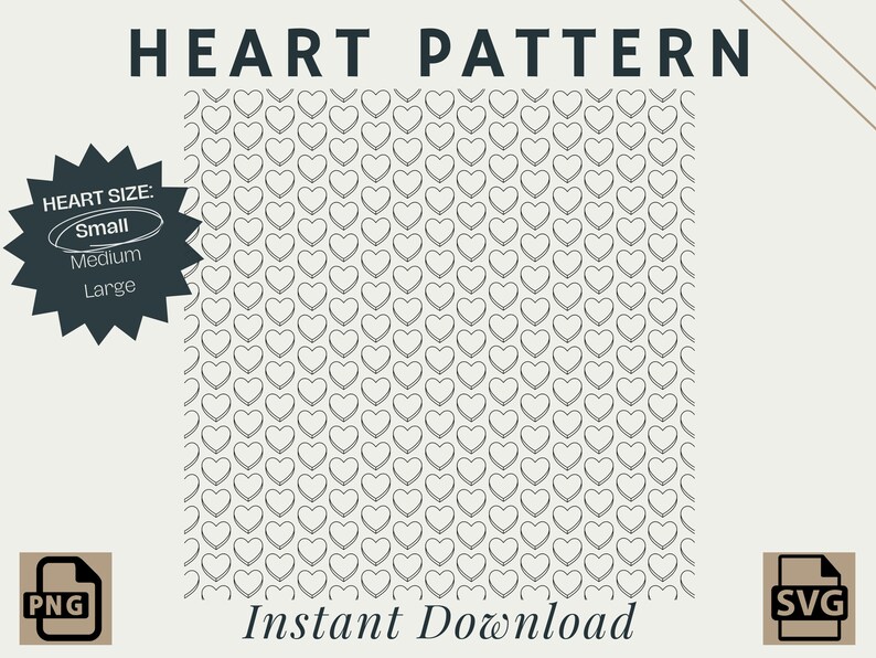 Candy Heart Pattern PNG SVG Digital Download Printable - Etsy
