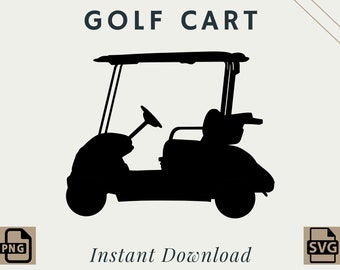Golf Cart Svg Golf Cart Clipart Golf Cart Cutfile Golf - Etsy