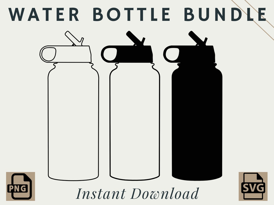 Water Bottle Bundle | PNG | SVG | Digital Download | Printable - Etsy