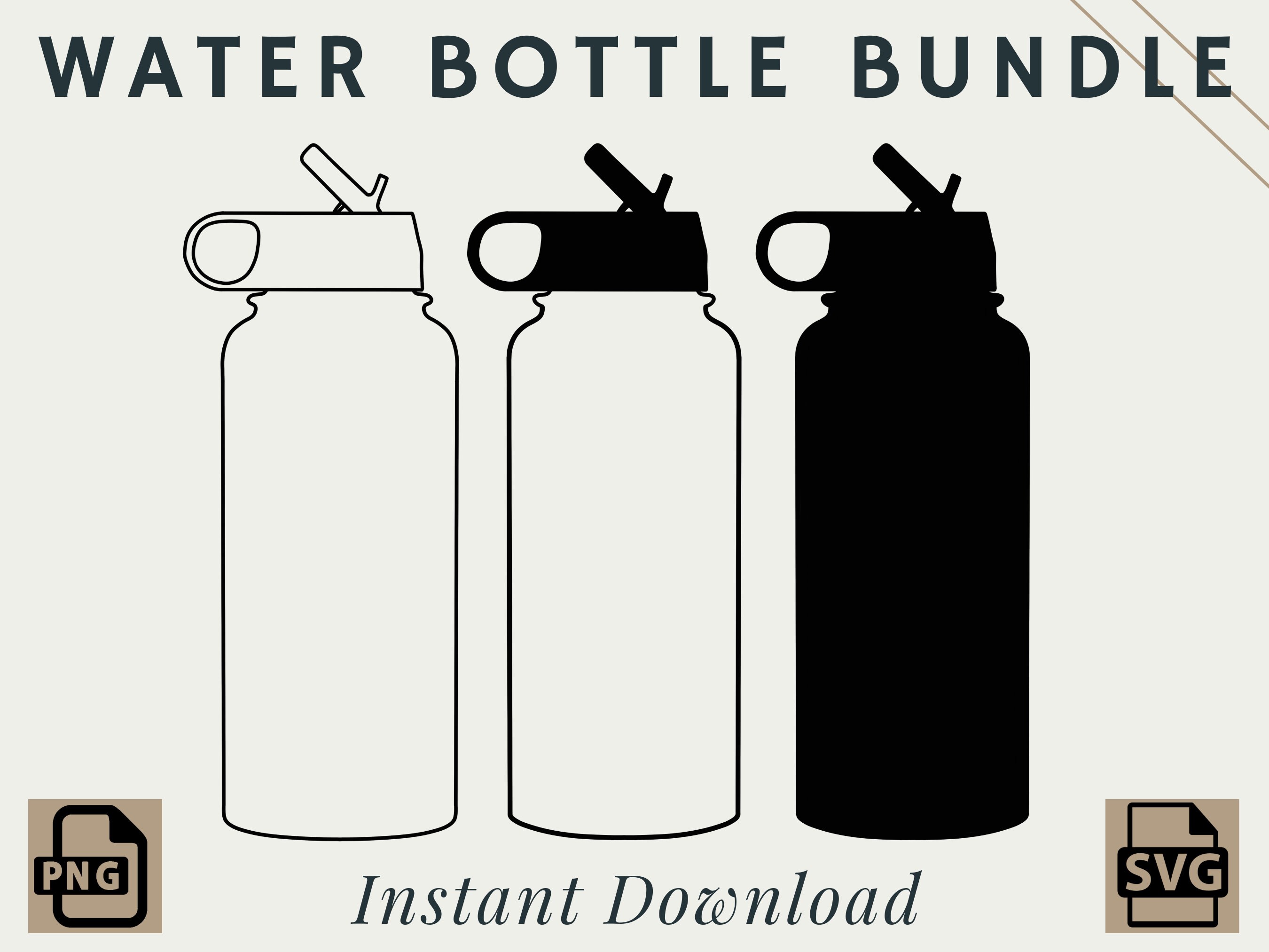 Water Bottle Bundle | PNG | SVG | Digital Download | Printable - Etsy