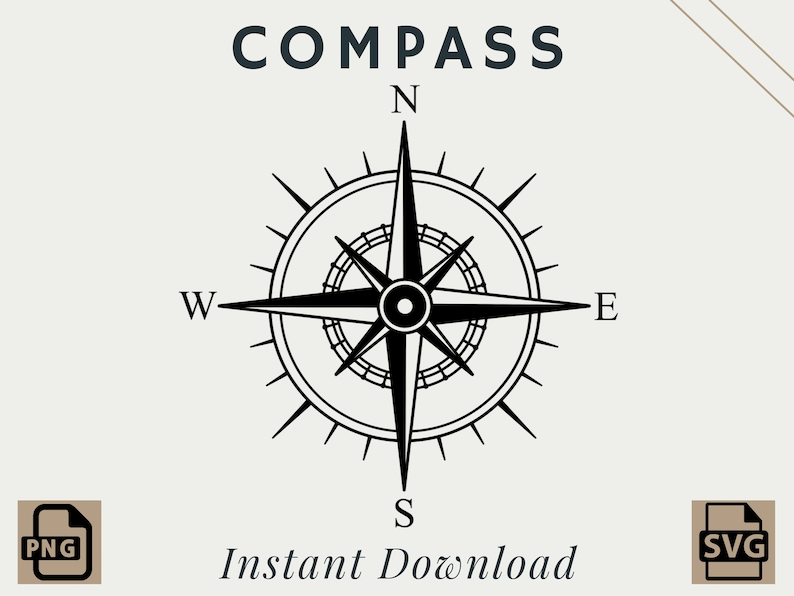 Compass | PNG | SVG | Digital Download | Printable - Etsy