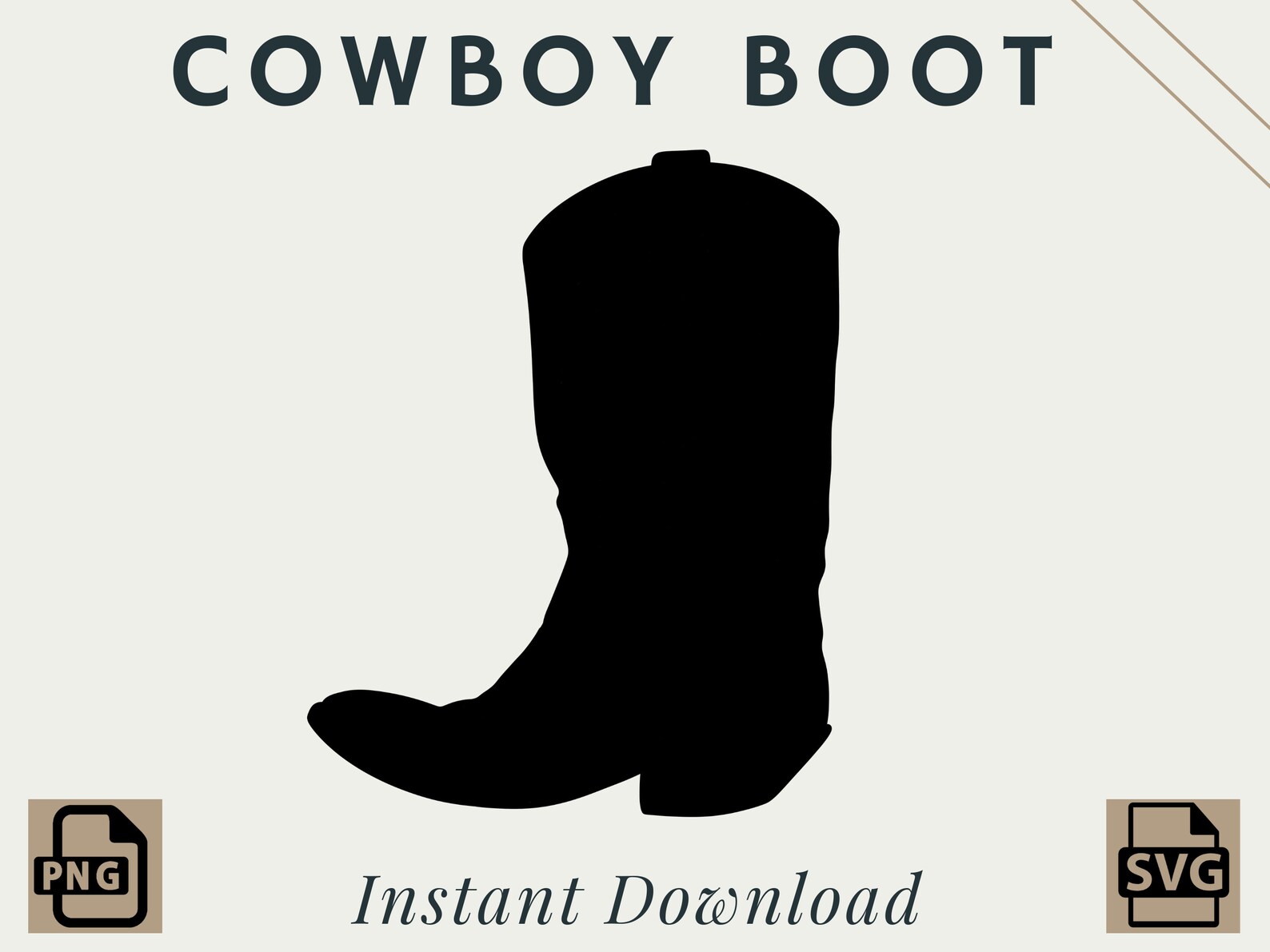 Cowboy Boot | Western | PNG | SVG | Digital Download | Printable - Etsy