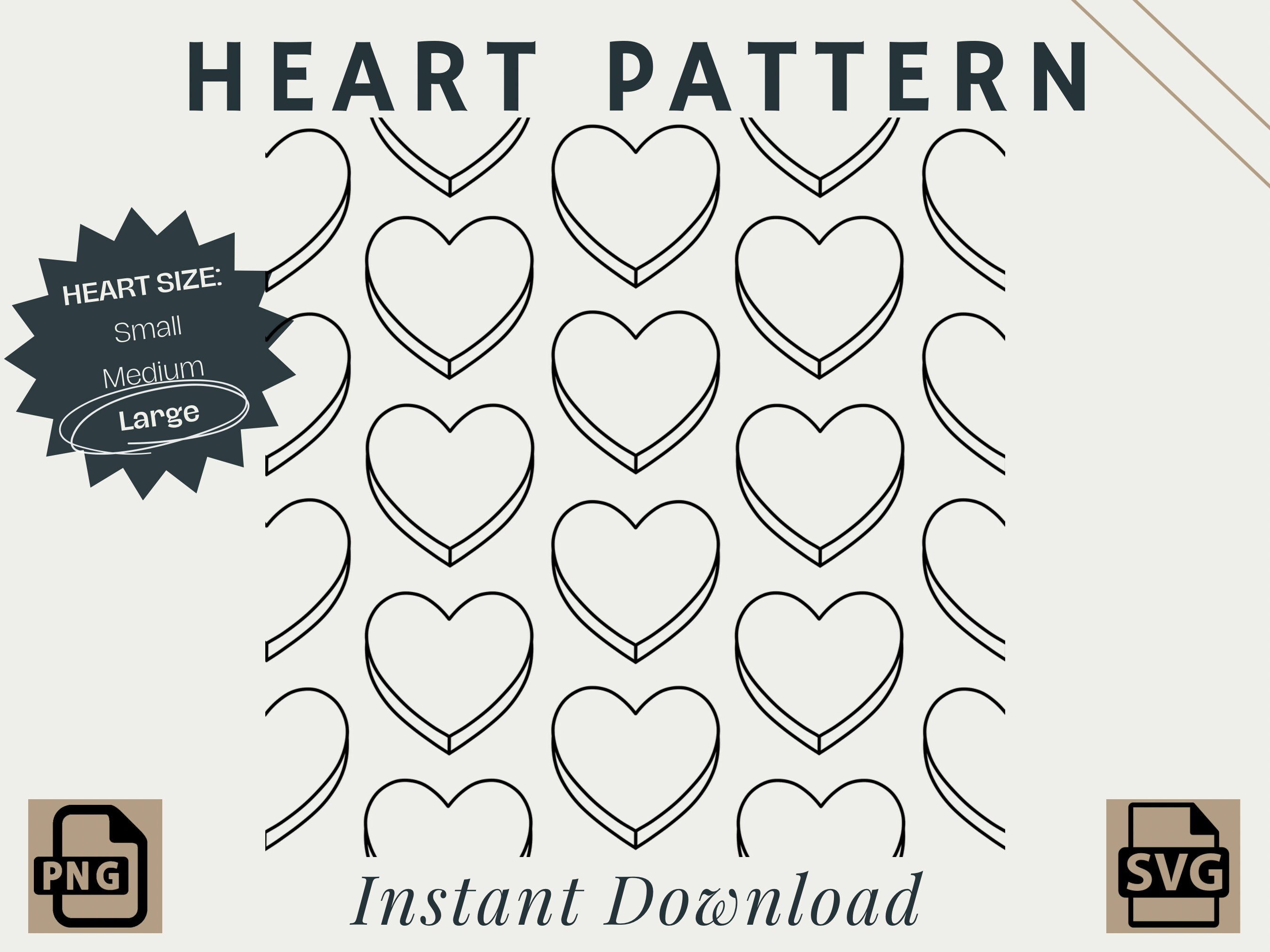 Candy Heart Pattern PNG SVG Digital Download Printable - Etsy