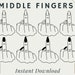 Middle Finger Bundle | PNG | SVG | Digital Download | Printable - Etsy
