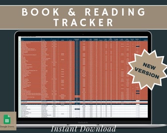 Book Tracker Spreadsheet Reading Log Google Sheets - Etsy
