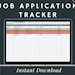 Job Application Tracker Template Spreadsheet | Google Sheet | Digital ...