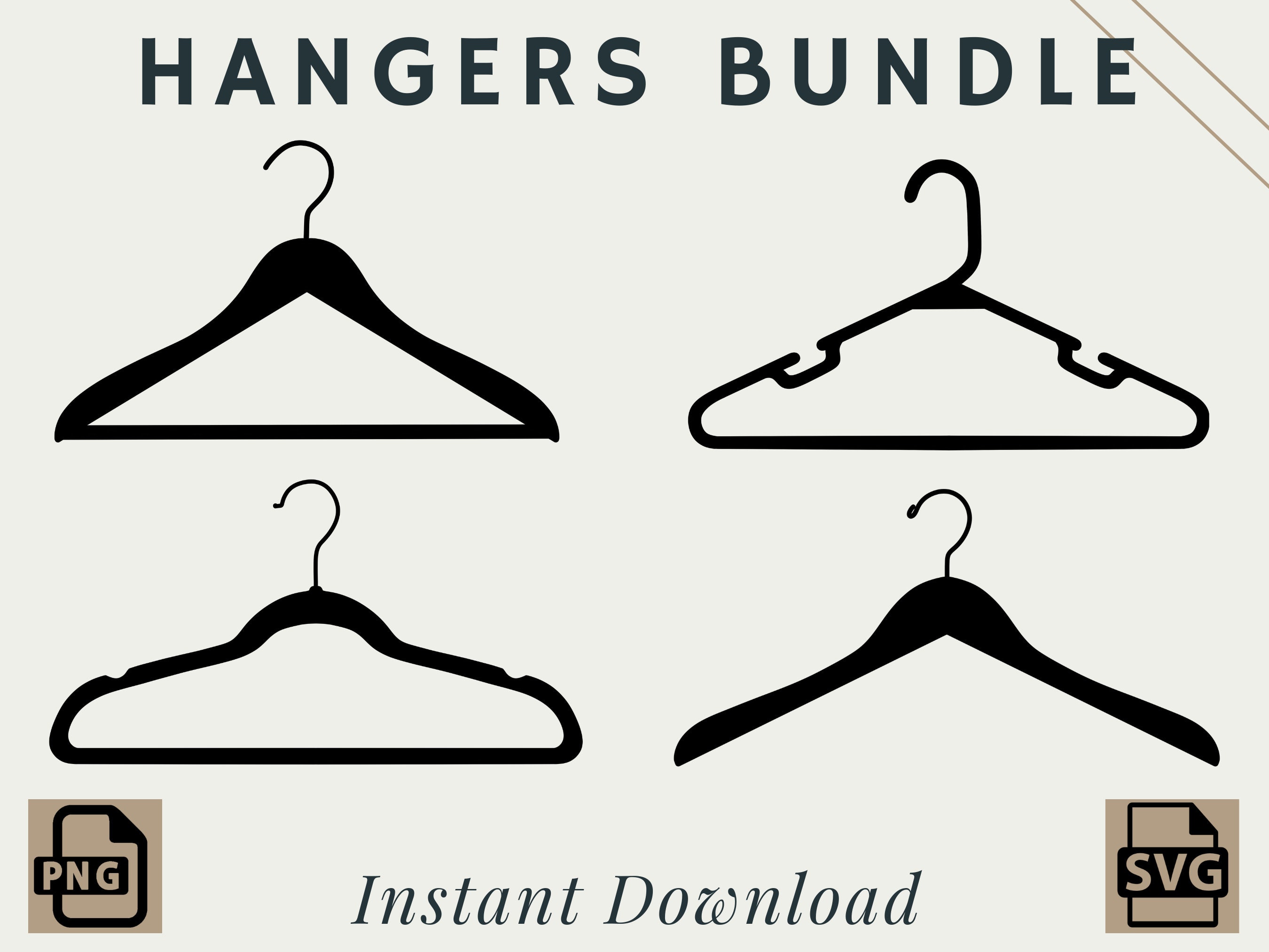 Clothing Hangers Bundle PNG SVG Digital Download Printable - Etsy