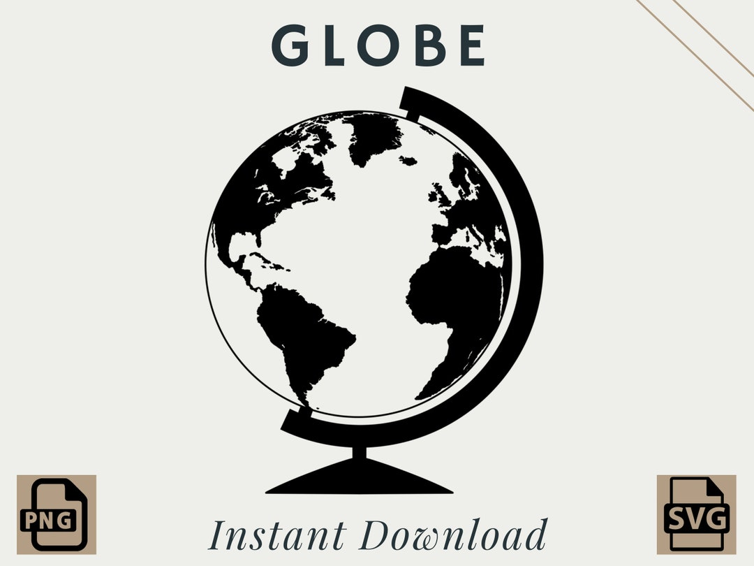 Globe | PNG | SVG | Digital Download | Printable - Etsy