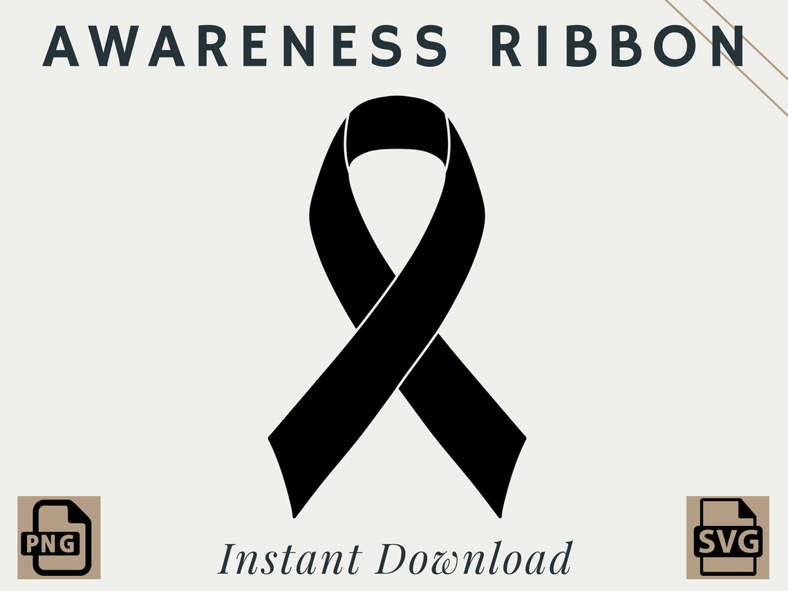 Awareness Ribbon | Cancer Ribbon | PNG | SVG | Digital Download ...