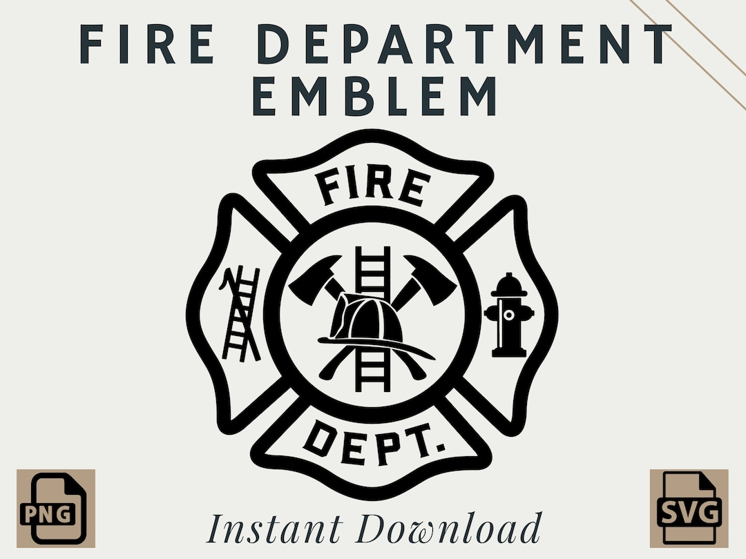 Fire Department Emblem | PNG | SVG | Digital Download | Printable - Etsy