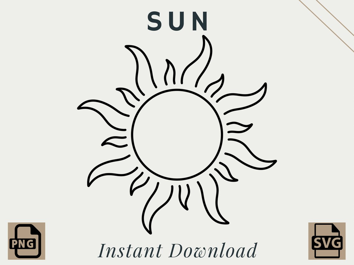 Sun | Sunshine | PNG | SVG | Digital Download | Printable - Etsy