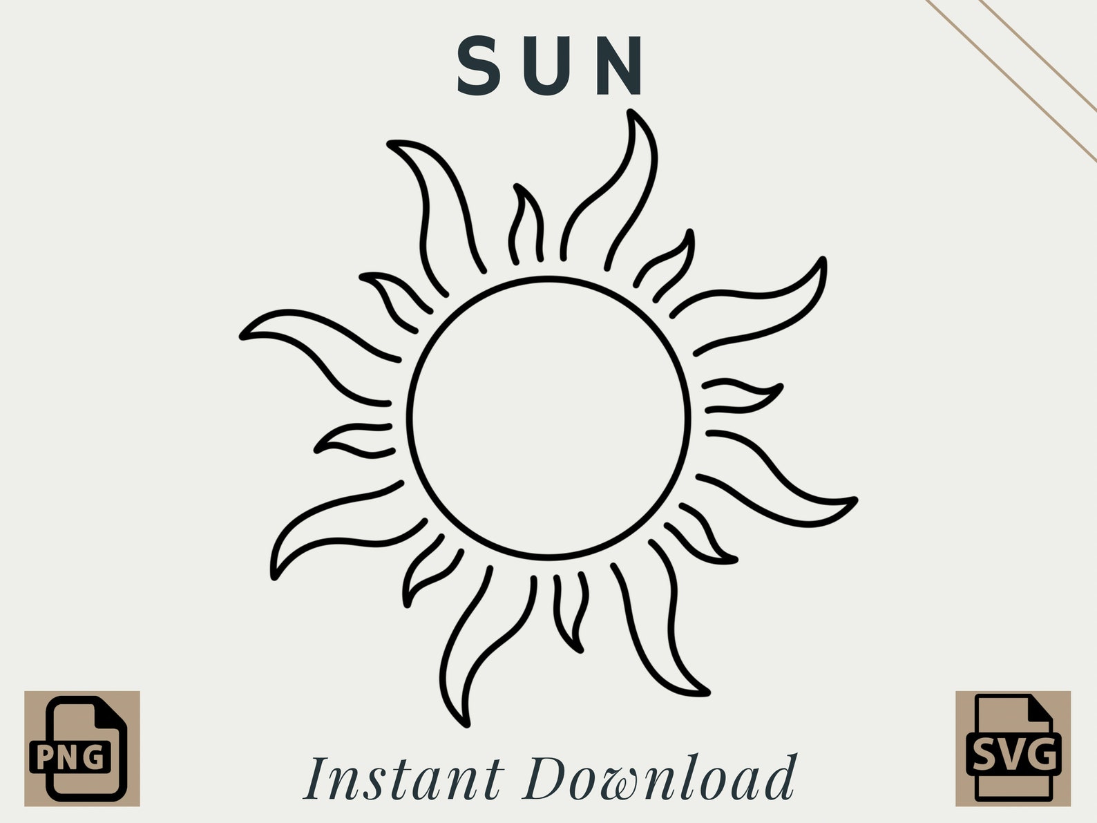 Sun | Sunshine | PNG | SVG | Digital Download | Printable - Etsy