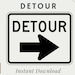 Detour Road Sign | PNG | SVG | Digital Download | Printable - Etsy