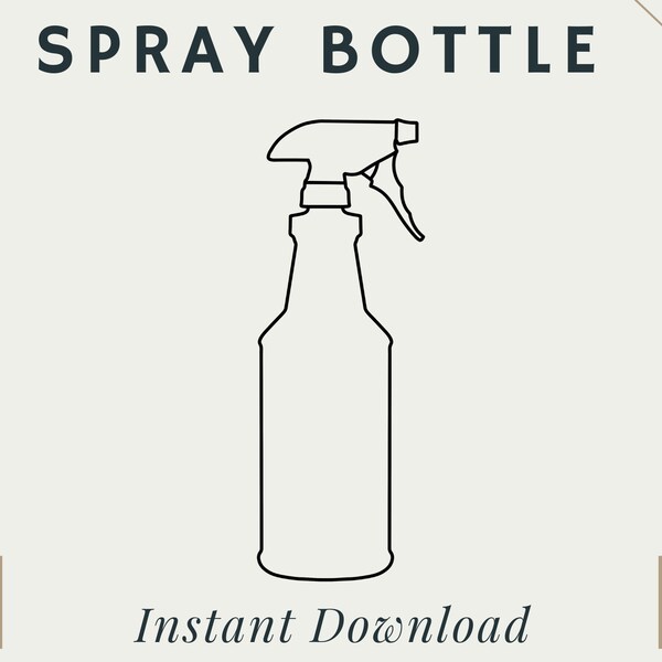Spray Bottle Svg - Etsy