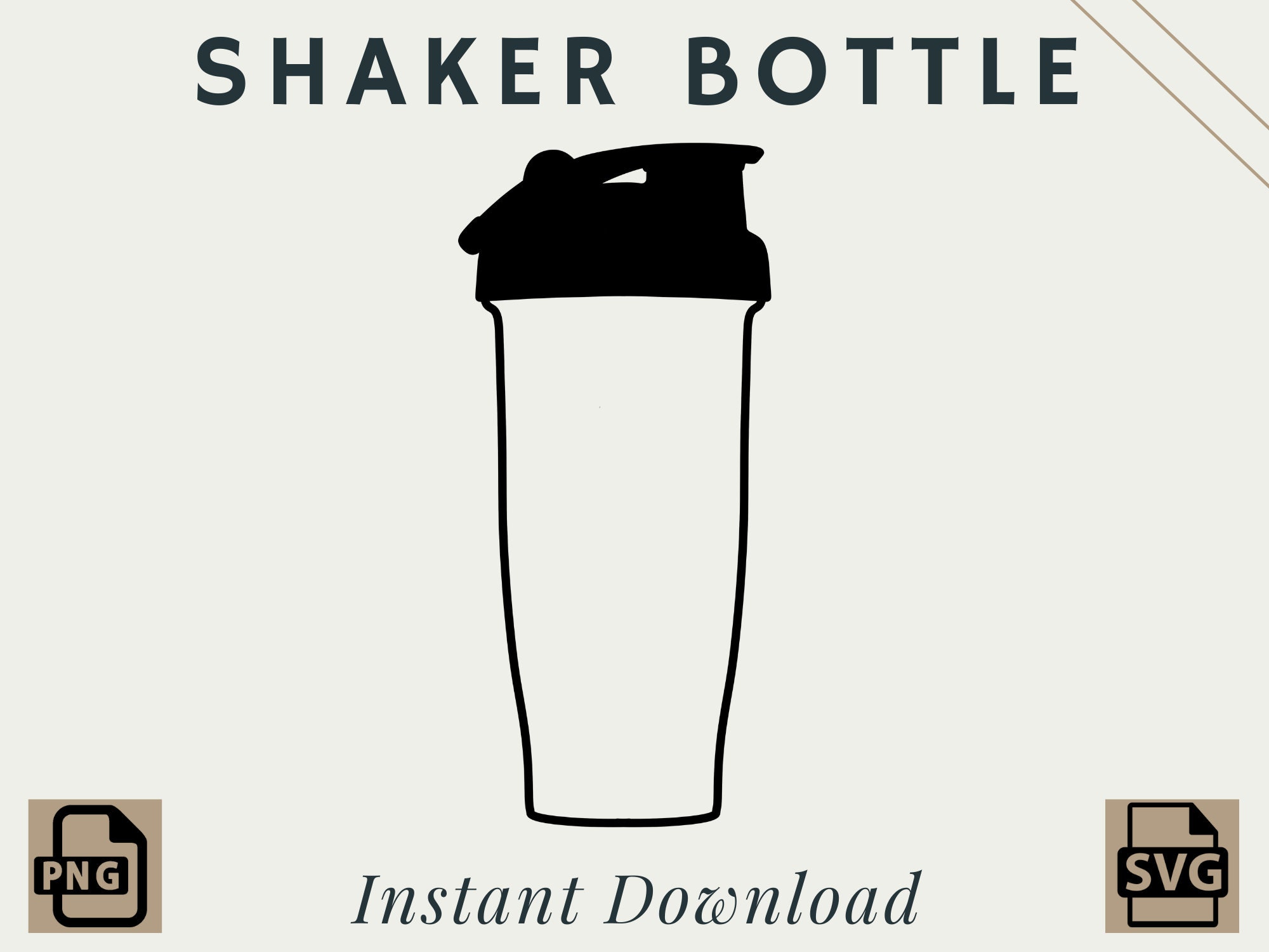Shaker Bottle | PNG | SVG | Digital Download | Printable - Etsy