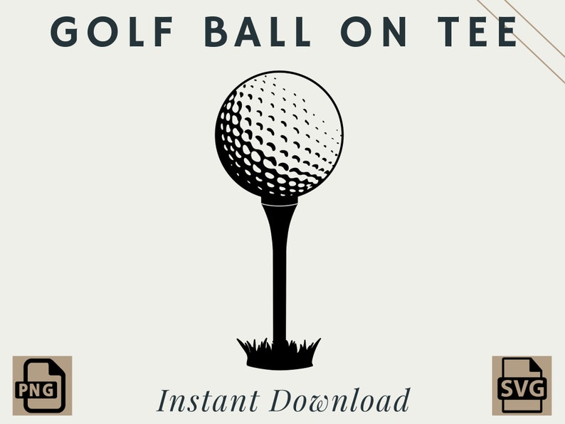 Golf Ball on Tee | PNG | SVG | Digital Download | Printable - Etsy