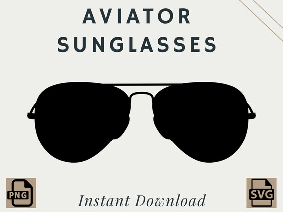 Aviator Sunglasses PNG SVG Digital Download Printable - Etsy