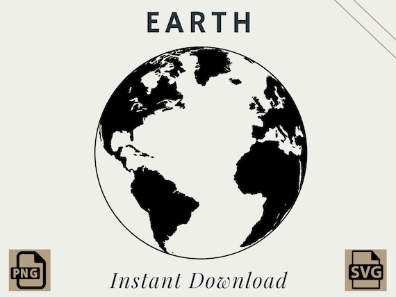 Earth PNG SVG Digital Download Printable - Etsy