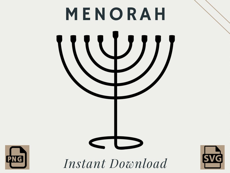 Menorah | PNG | SVG | Digital Download | Printable - Etsy