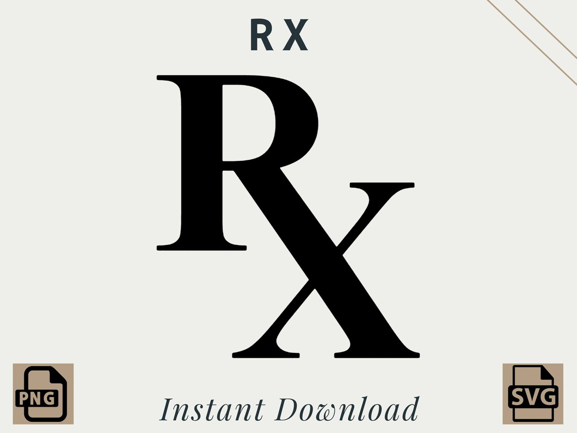 Rx Symbol | PNG | SVG | Digital Download | Printable - Etsy