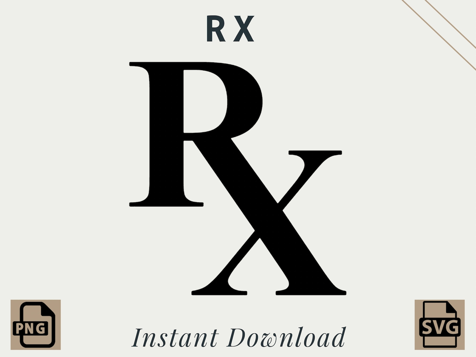 Rx Symbol | PNG | SVG | Digital Download | Printable - Etsy