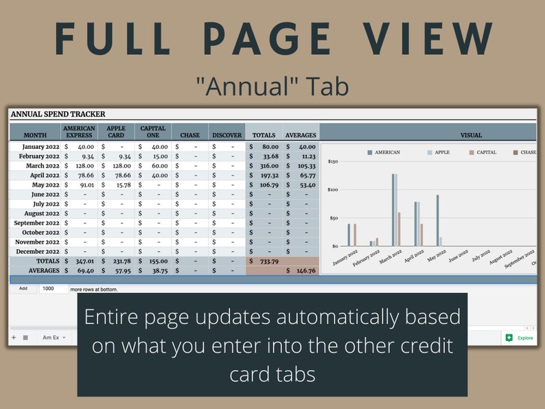 Credit Card Tracker Log Template Spreadsheet | Google Sheet | Digital ...
