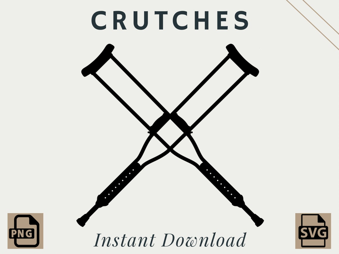 Crutches PNG SVG Digital Download Printable - Etsy
