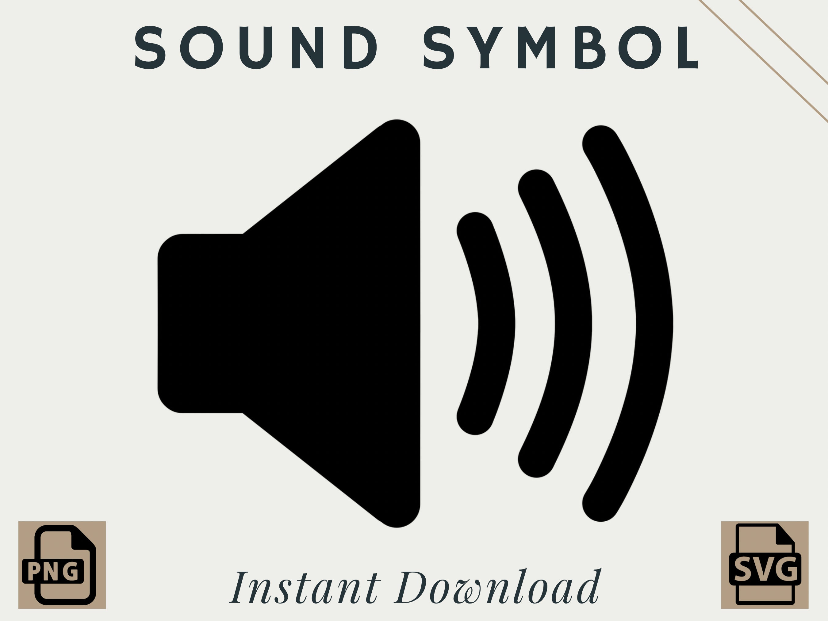 Sound Symbol | Volume Symbol | PNG | SVG | Digital Download | Printable ...