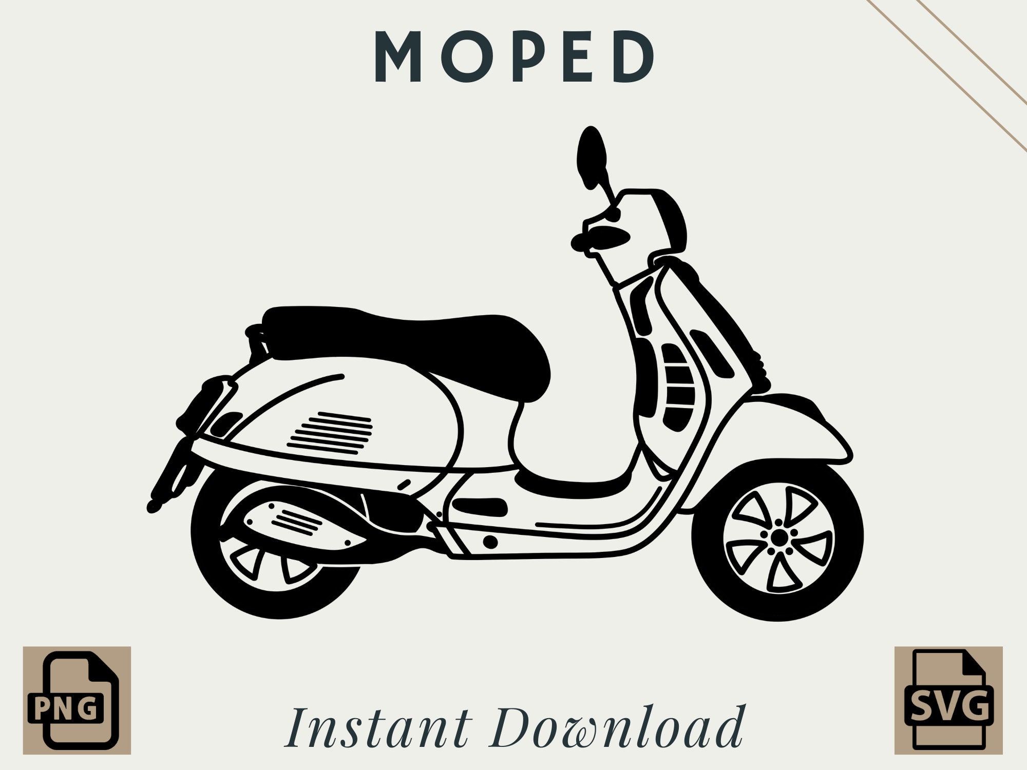 Moped | PNG | SVG | Digital Download | Printable - Etsy