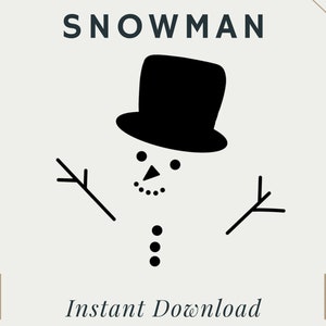 Snowman | PNG | SVG | Digital Download | Printable - Etsy