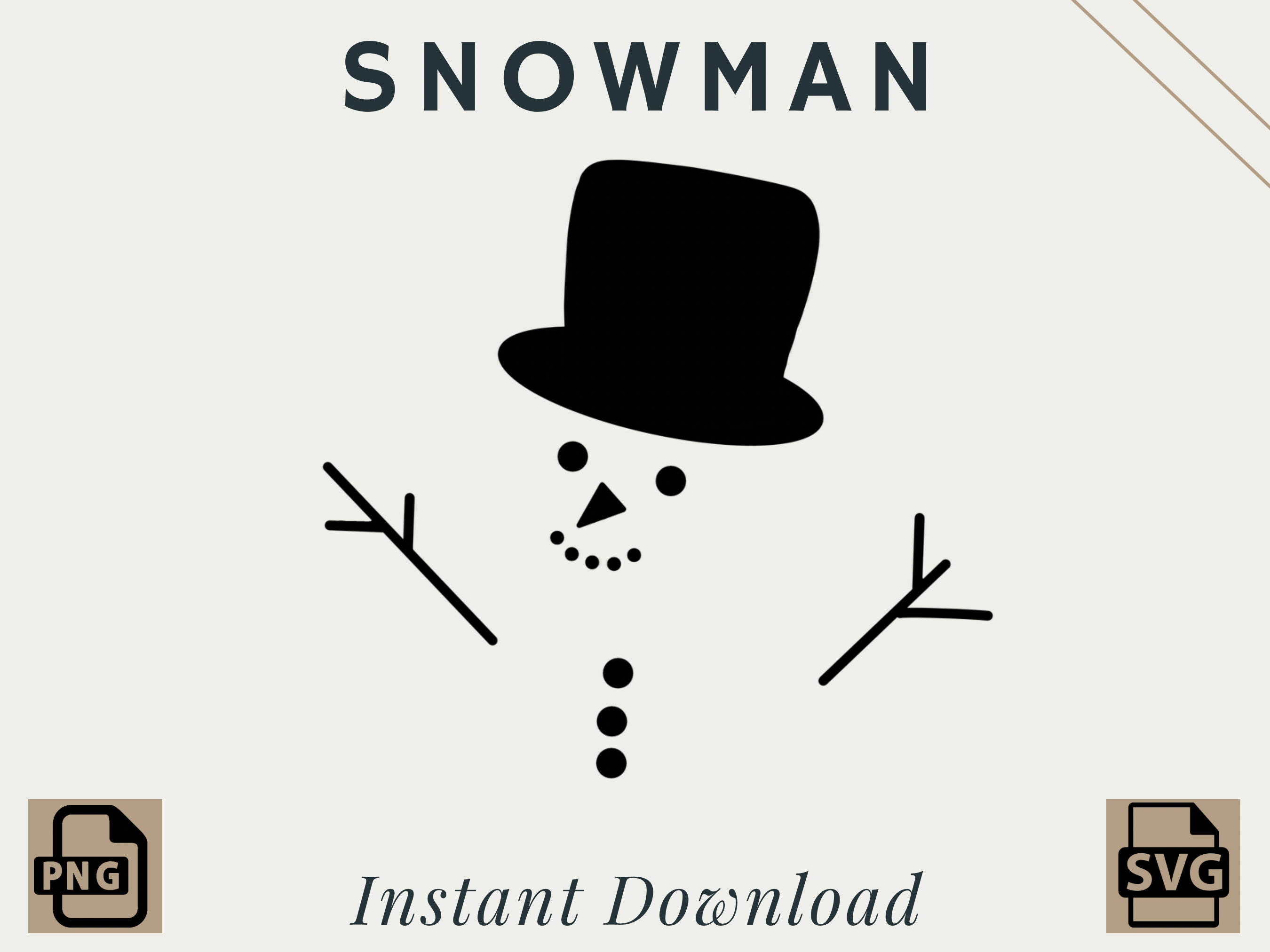 Snowman | PNG | SVG | Digital Download | Printable - Etsy