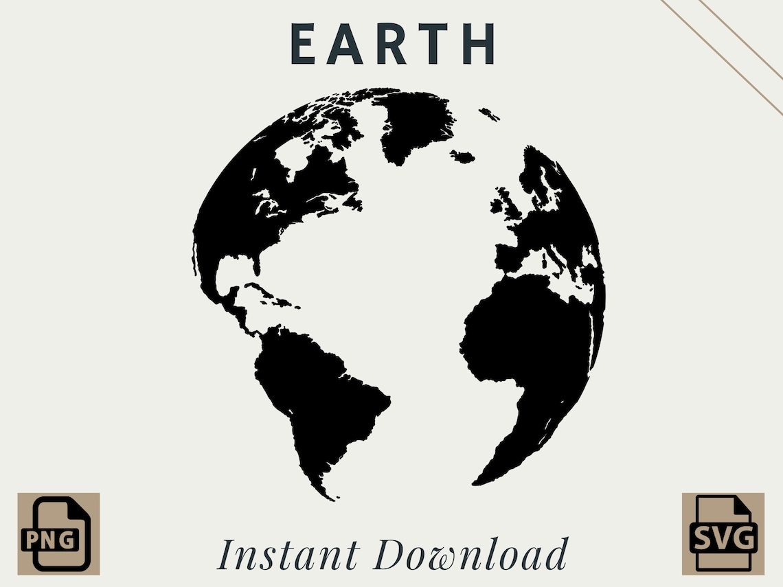 Earth | PNG | SVG | Digital Download | Printable - Etsy
