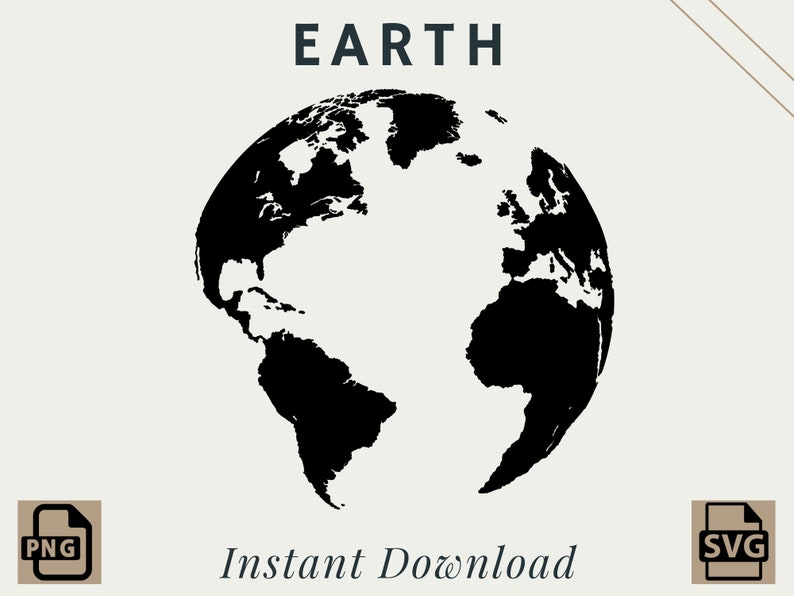 Earth | PNG | SVG | Digital Download | Printable - Etsy
