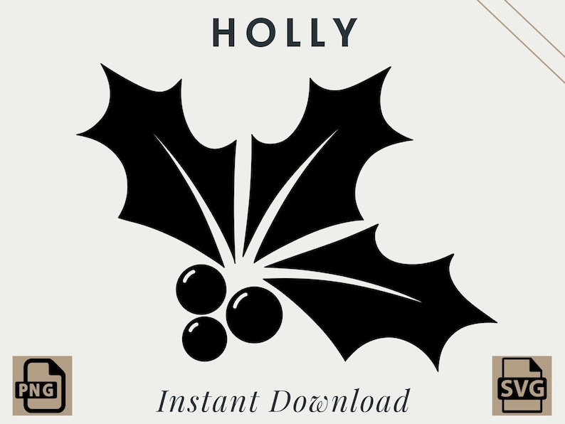 Christmas Holly | PNG | SVG | Digital Download | Printable - Etsy