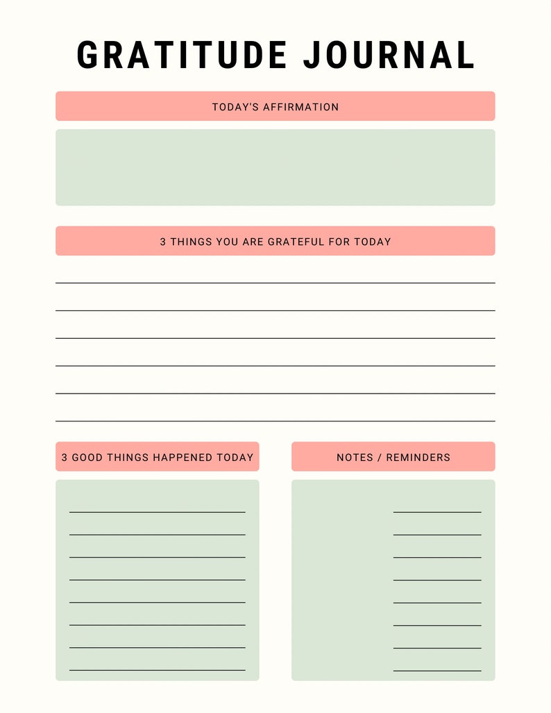 Digital Gratitude Journal - Etsy