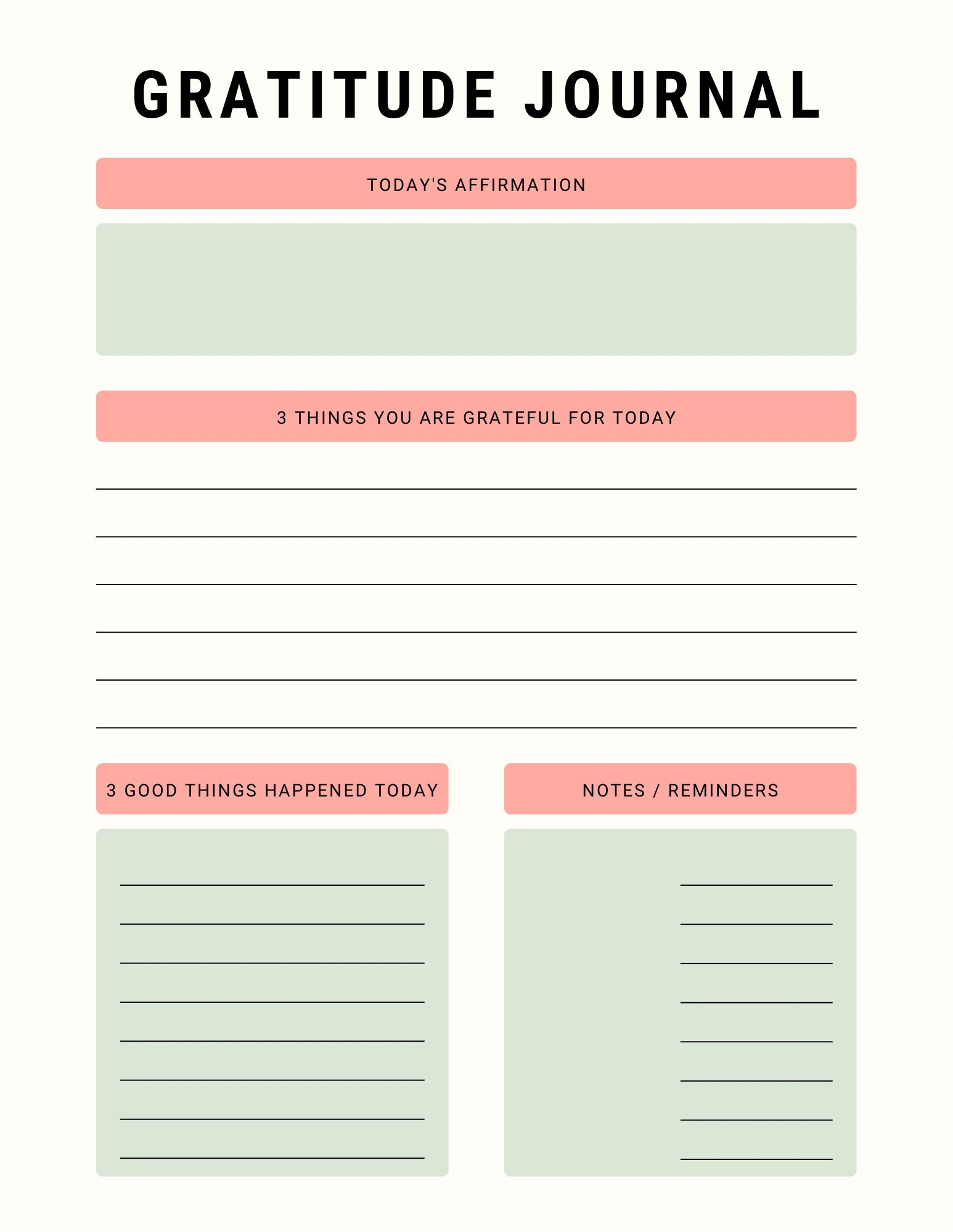 Digital Gratitude Journal - Etsy