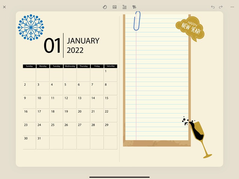 Monthly/weekly Digital Planner - Etsy