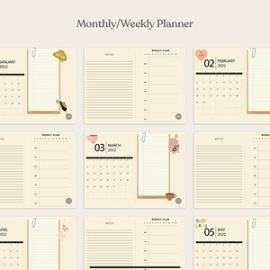 Monthly/weekly Digital Planner - Etsy